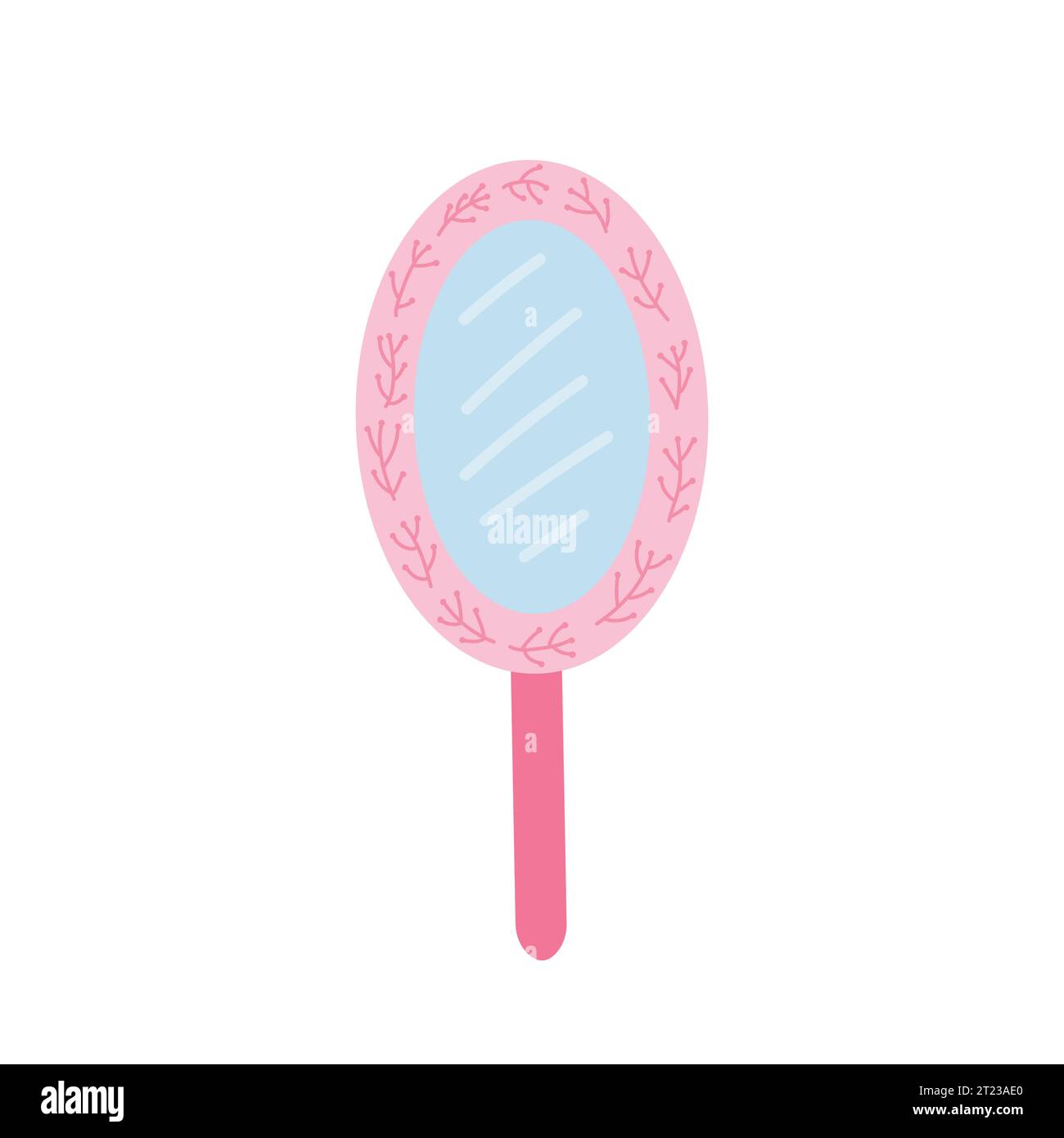 Pink hand mirror Stock Vector Images - Alamy