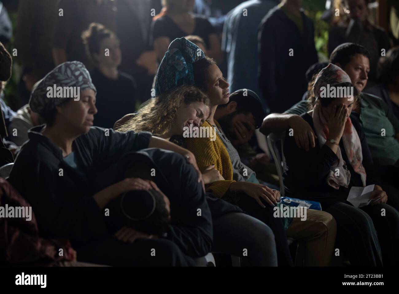 Mourners attend the funeral of Israeli soldier Amitai Zvim, killed by ...