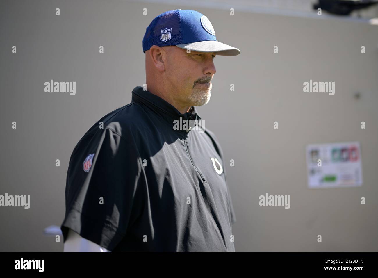 Indianapolis Colts defensive coordinator Gus Bradley walks to the field ...