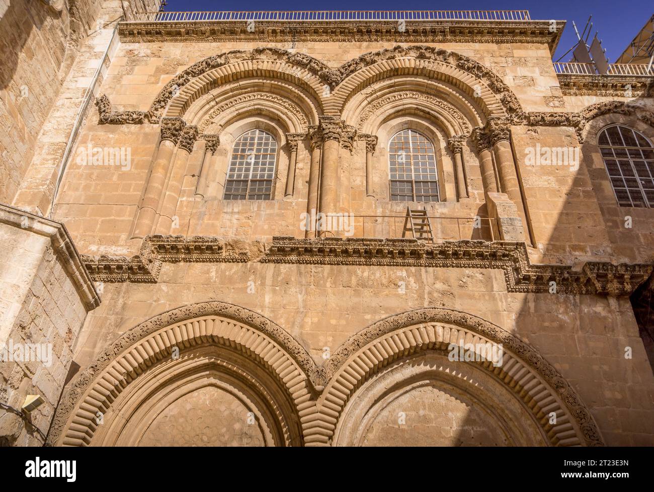 The fascade windows and so called "immovable ladder" over the entrance ...