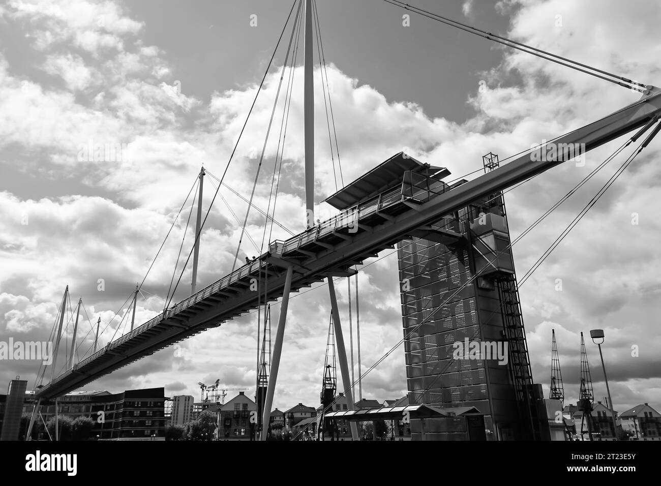 Royal Victoria Dock Footbridge in London Stock Photo - Alamy