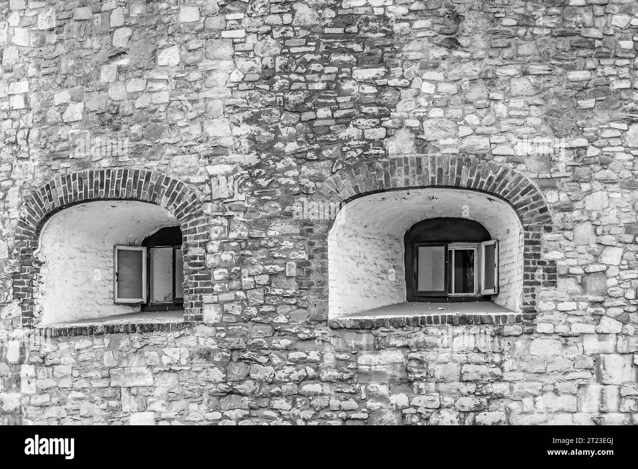 Elements of architectural decorations of buildings with windows Stock ...