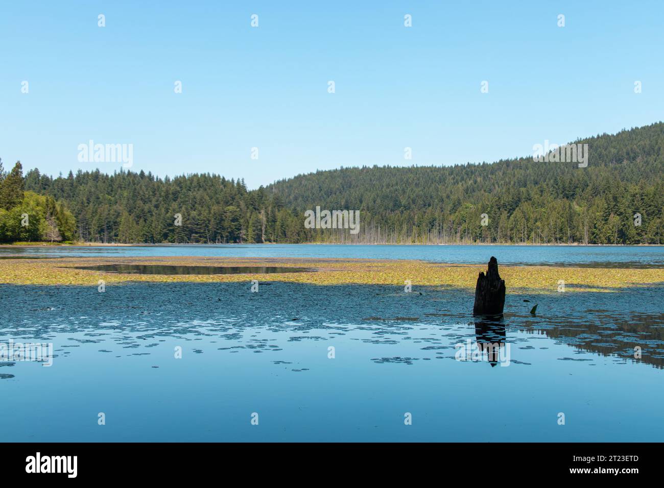 View of Killarney Lake in sunny day. Killarney Lake is a scenic spot in ...