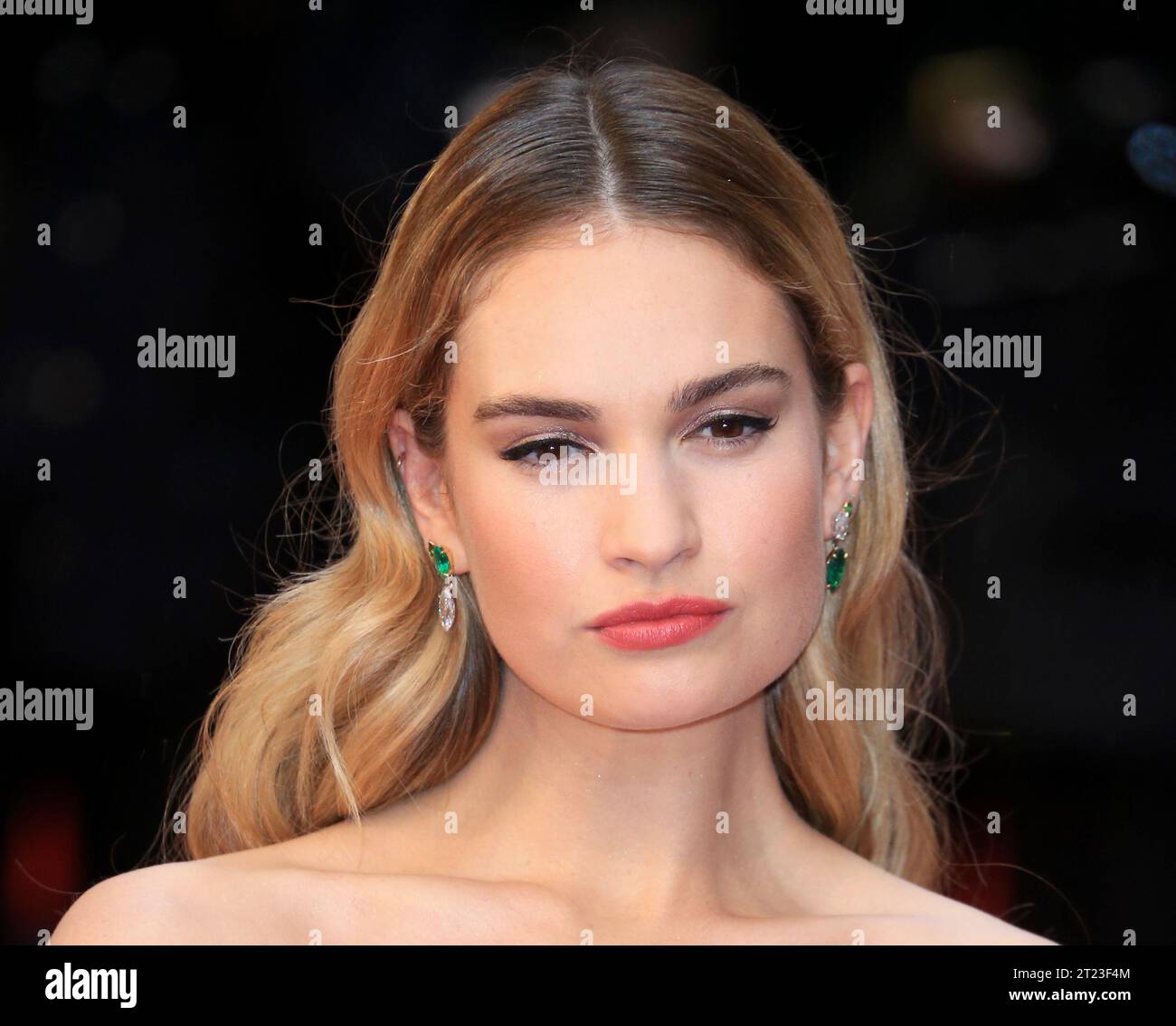 Lily James Attends The Guernsey Literary And Potato Peel Pie Society World Premiere At The