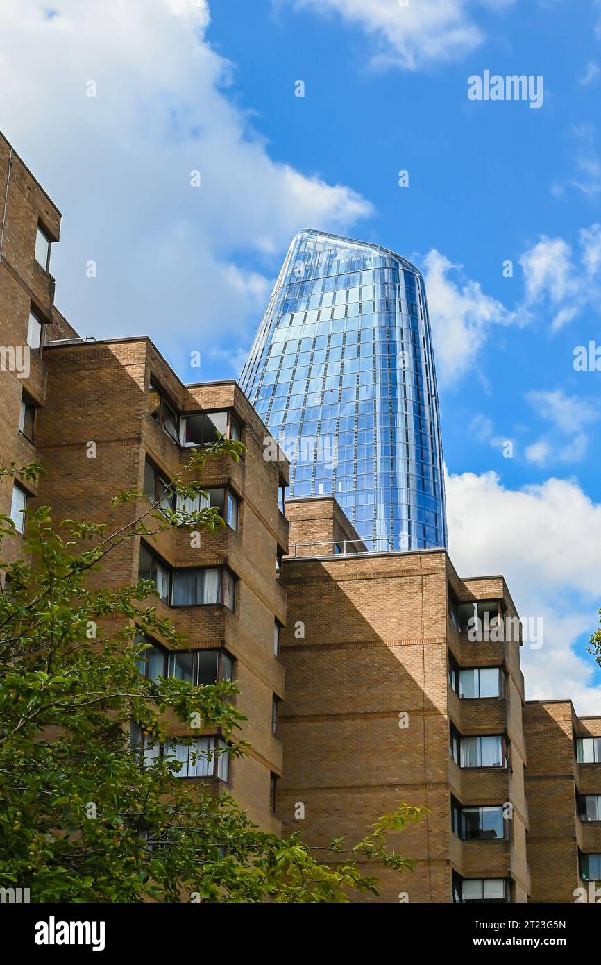 View of the London City skyline from Hopton Street, London Stock Photo ...