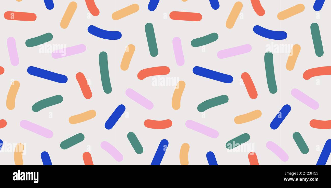 Doodle abstract background with rainbow colors confetti or sugar ...