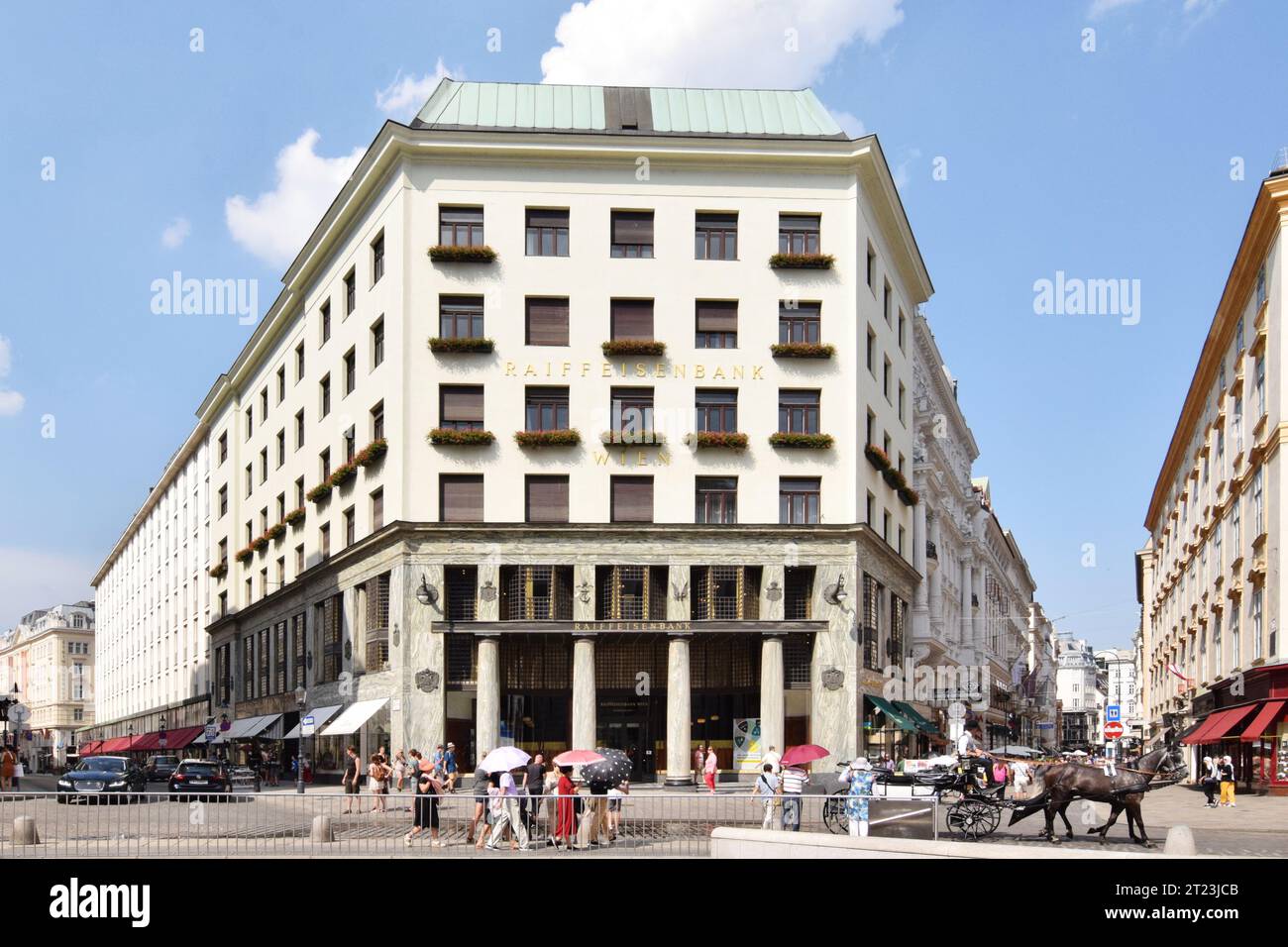 VIENNA, AUSTRIA - AUGUST 8, 2018: "Looshaus" at Michaelerplatz ...