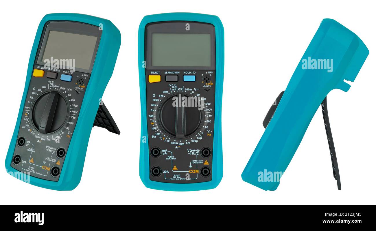 Multimeters, measuring instrument on white background in insulation ...
