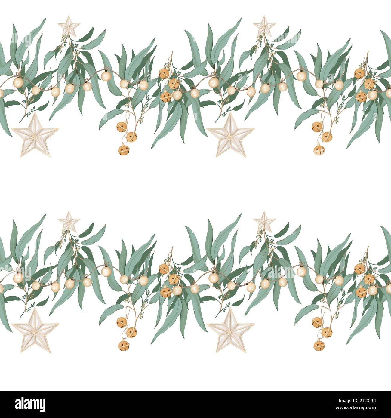 Seamless pattern with eucalyptus leaves Stock Photo - Alamy