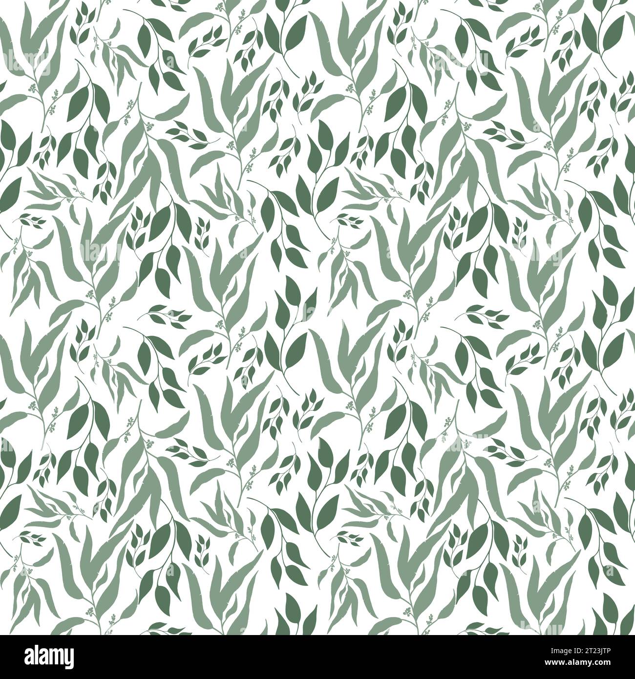 Leaves hand drawn pattern Cut Out Stock Images & Pictures - Alamy