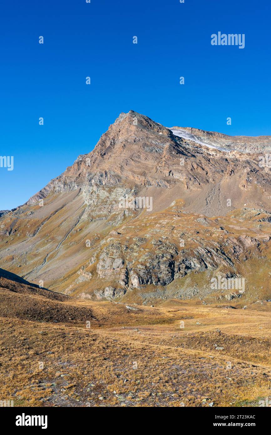 Basei rocky mountain and glacier on the top, Gran Paradiso National ...