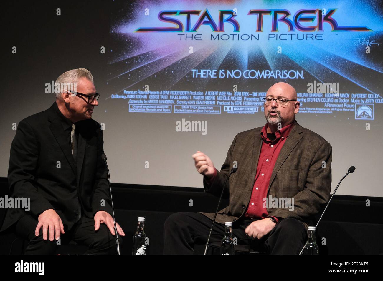 London, UK. 16th Oct, 2023. Mark Kermode and David C Fein photographed ...