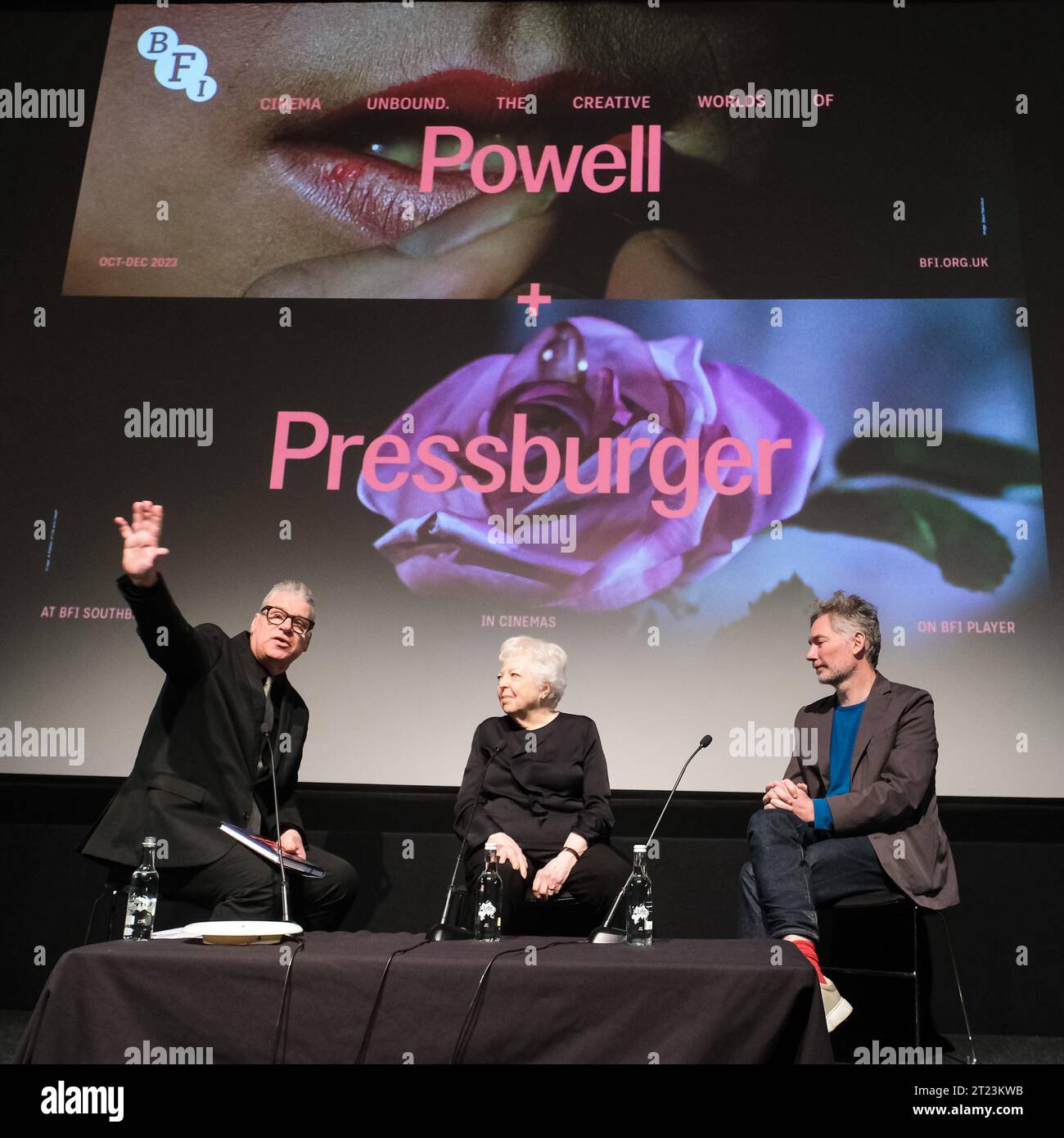 London, UK. 16th Oct, 2023. Mark Kermode, Kevin Macdonald and Thelma ...