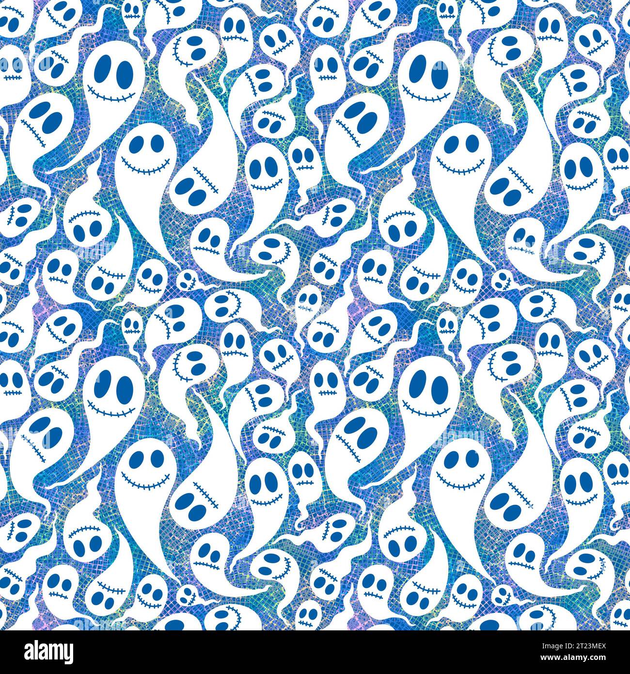 Halloween ghost seamless cartoon pattern for wrapping paper and fabrics ...
