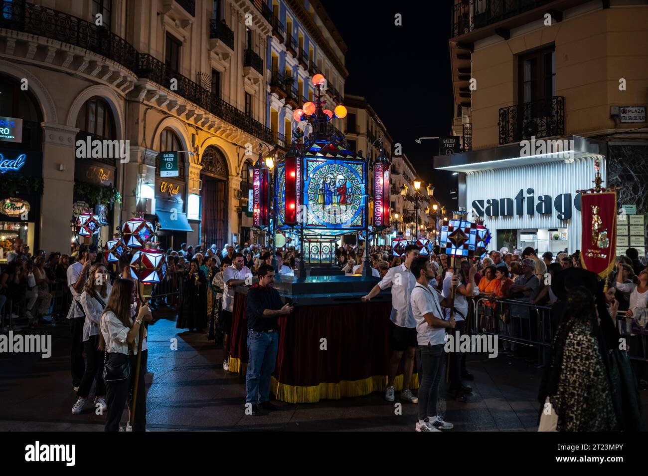 The Glass Rosary parade, or Rosario de Cristal, during the Fiestas del ...