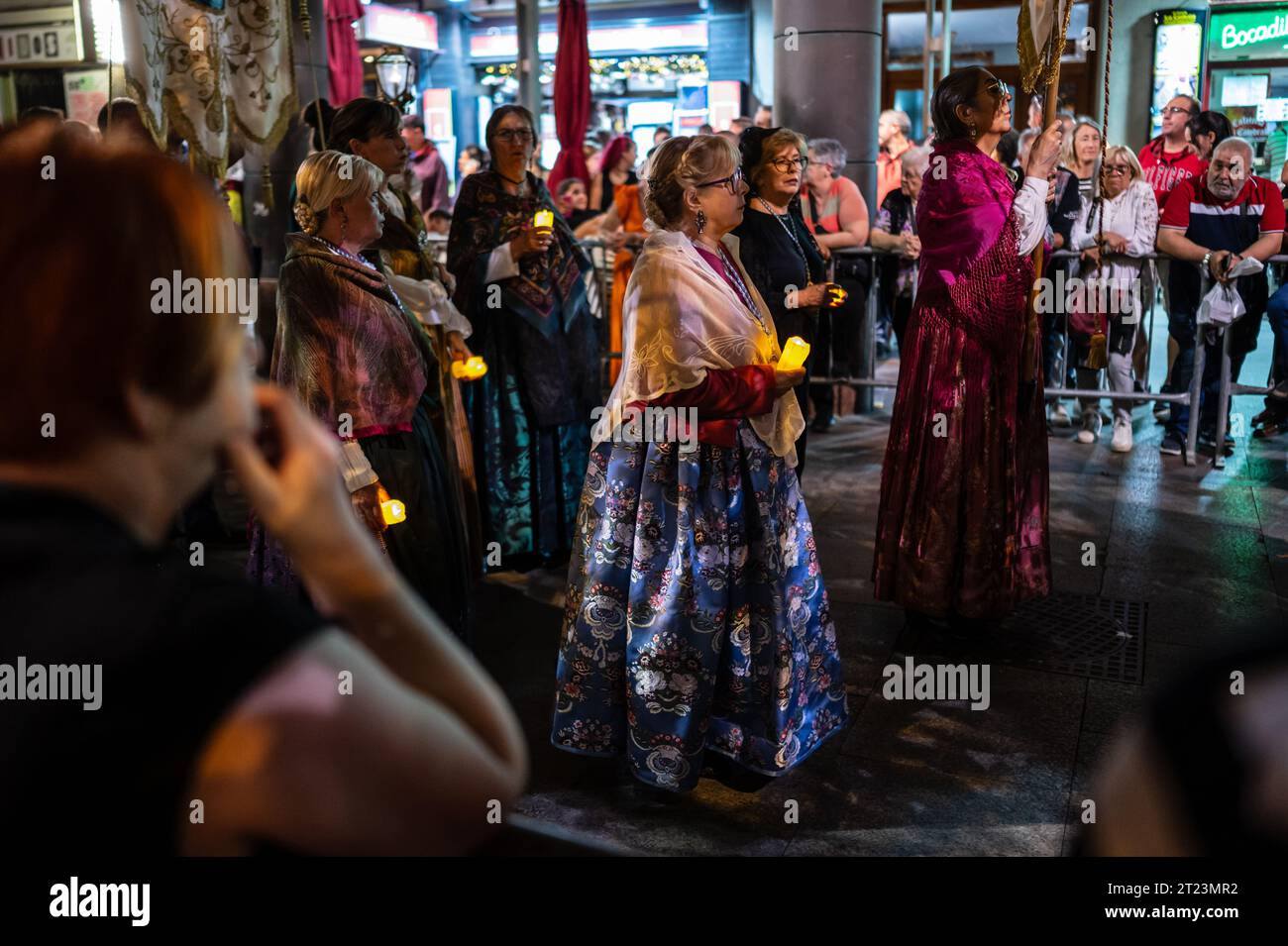 The Glass Rosary parade, or Rosario de Cristal, during the Fiestas del ...