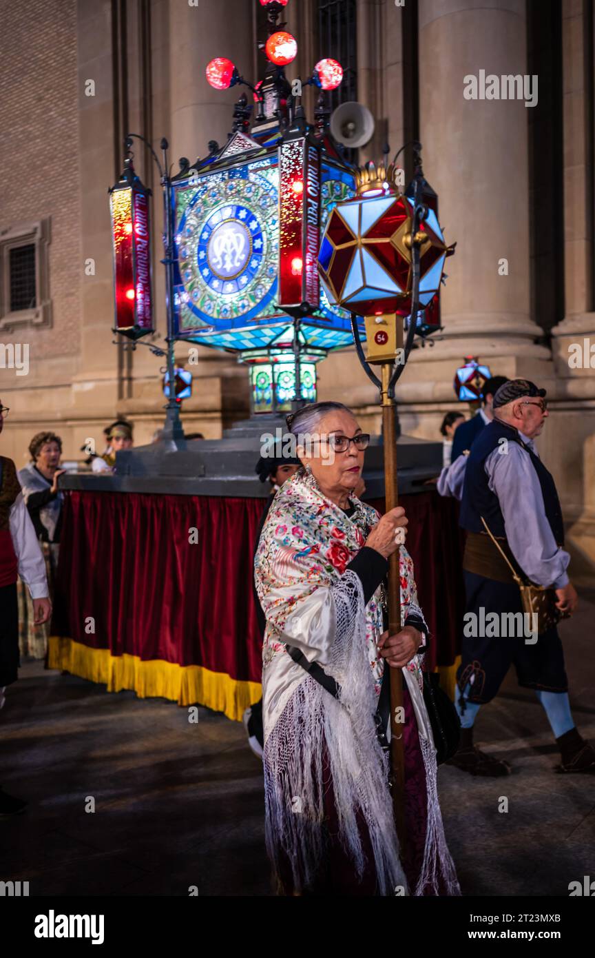 The Glass Rosary parade, or Rosario de Cristal, during the Fiestas del ...