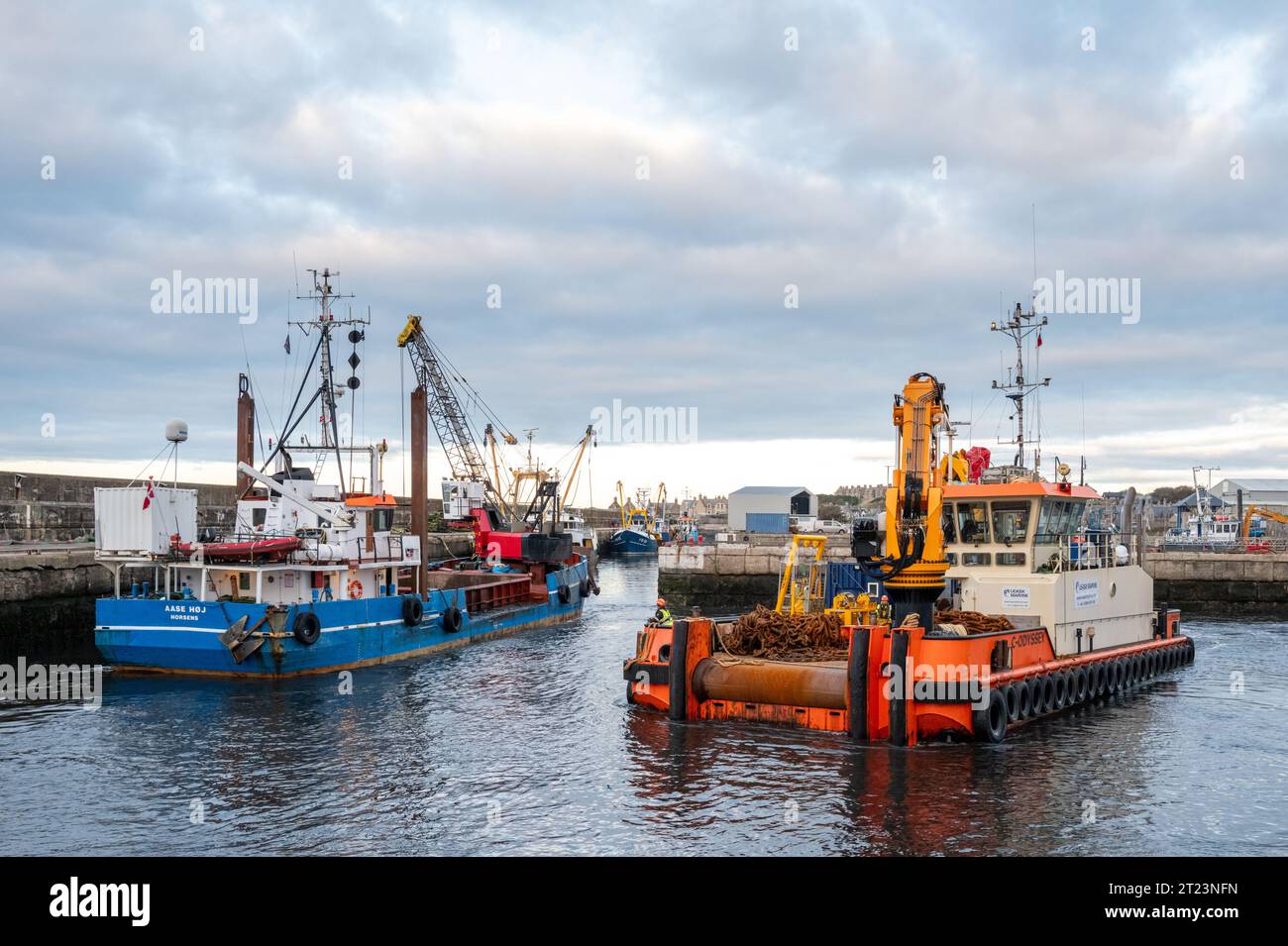 16 October 2023. Buckie Harbour,Buckie,Moray,Scotland. This is a ...