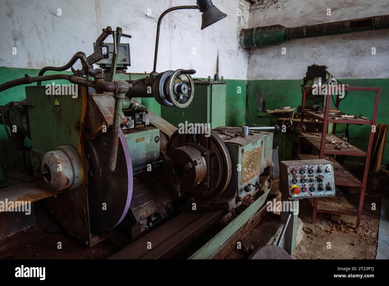 Old rusty lathe hi-res stock photography and images - Alamy