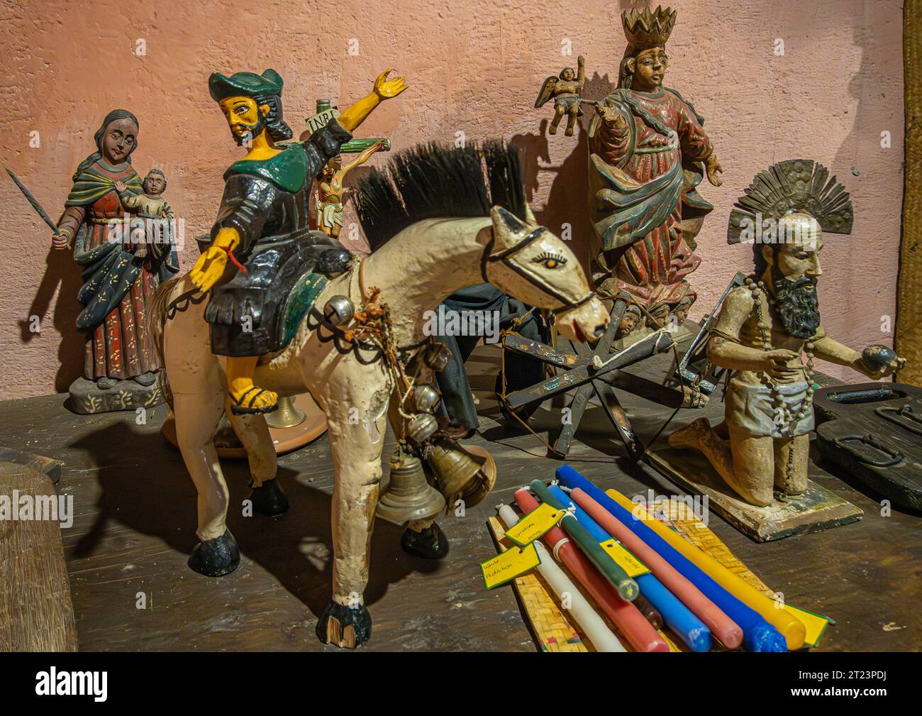 Guatemala, La Antigua - July 20, 2023: Finca La Azotea museums. Closeup ...