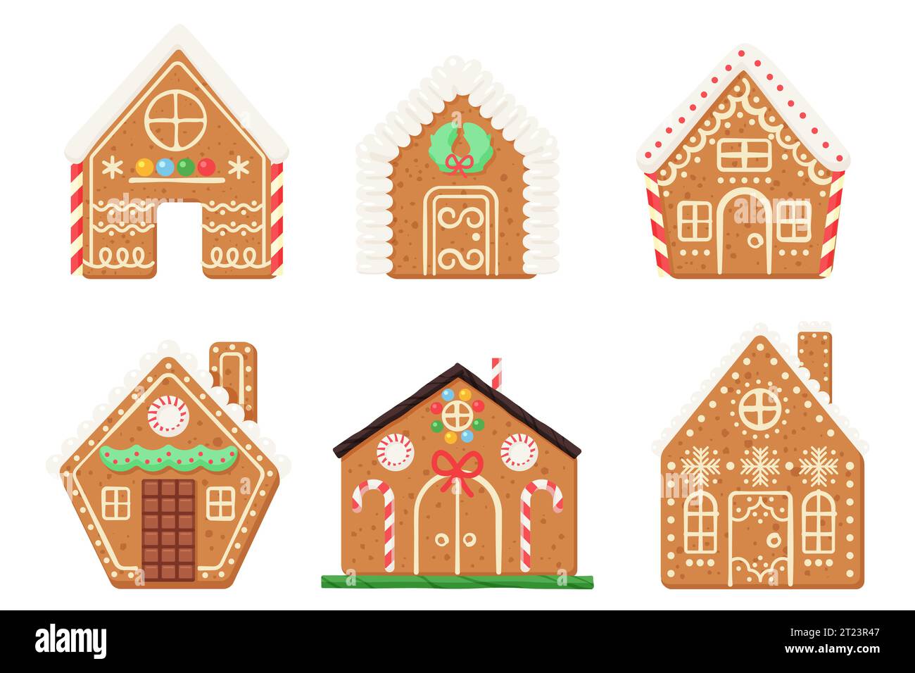 Gingerbread houses illustration hi-res stock photography and images - Alamy