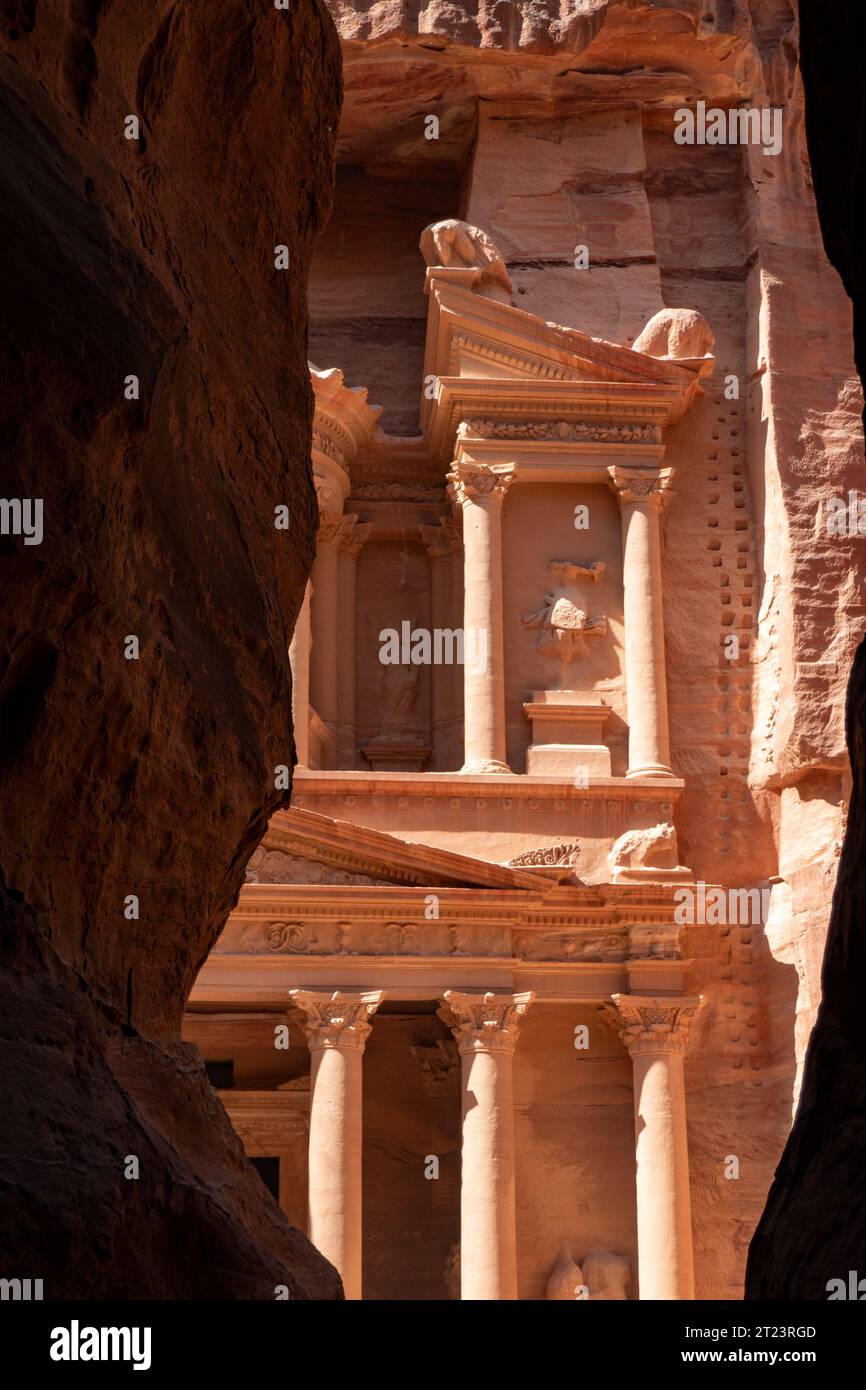 old historic temple in Petra, Jordan, an unesco world heritage site ...