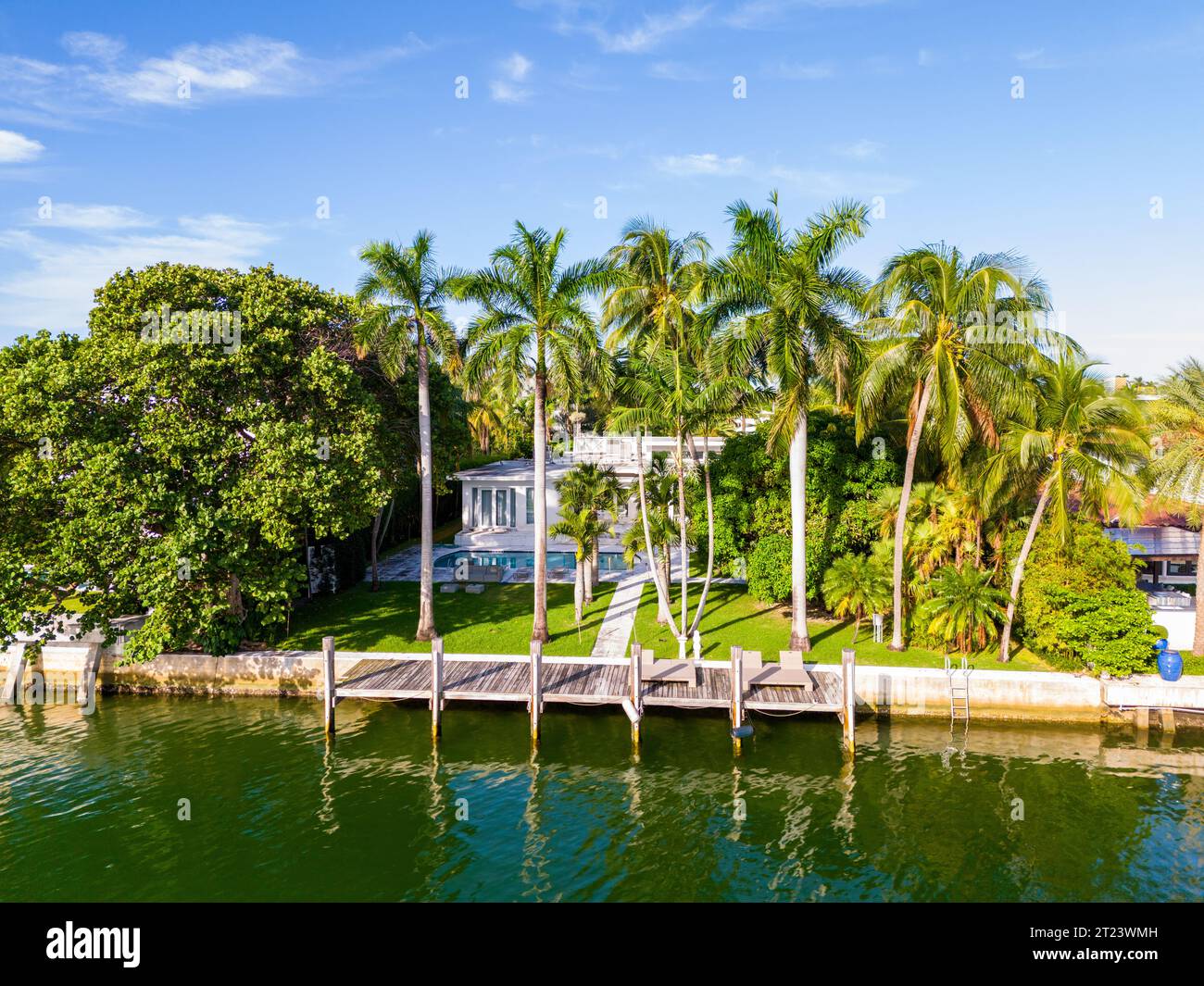 Miami Beach, FL, USA - October 6, 2023: Aerial drone photo of a luxury ...