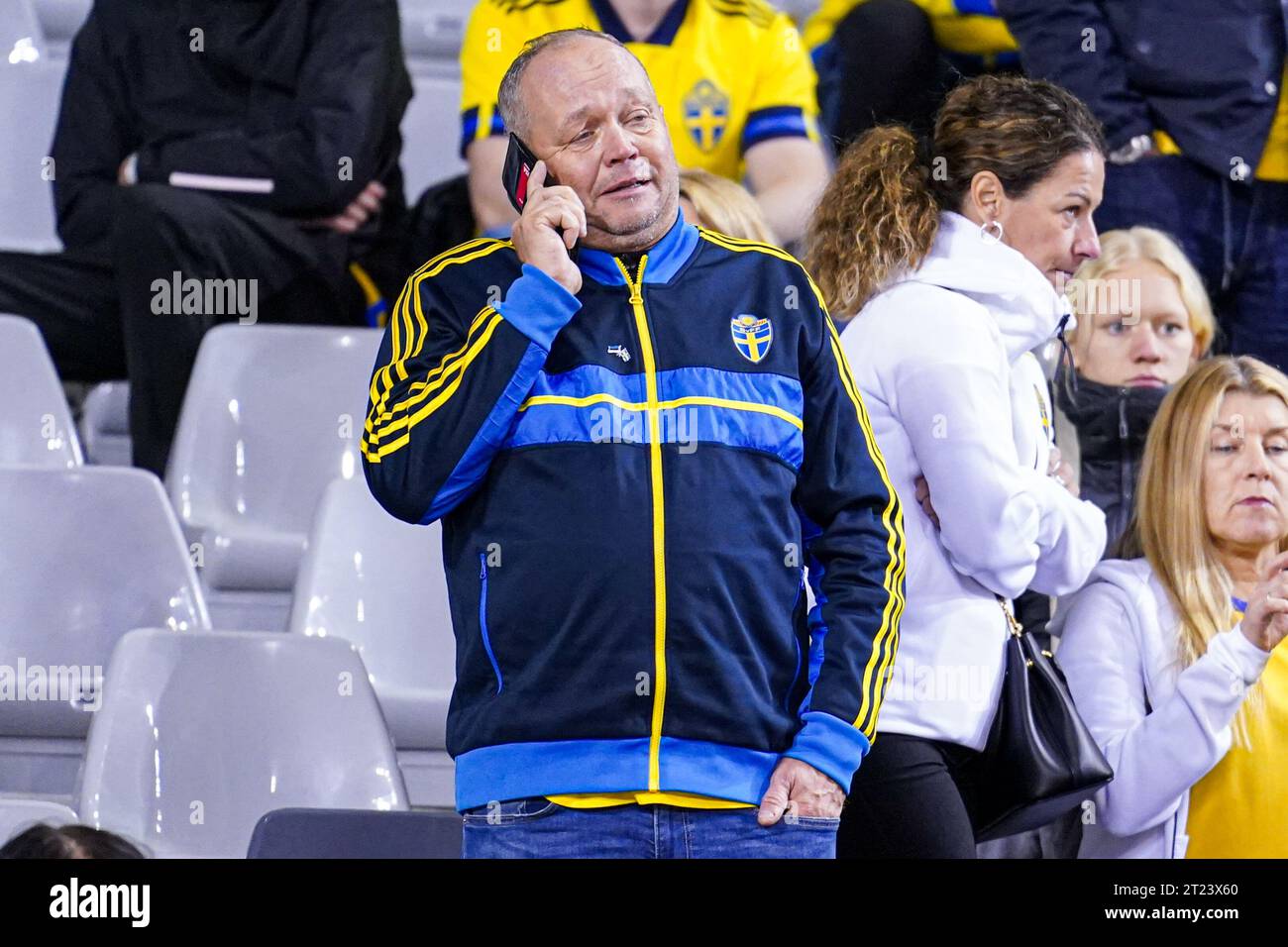 Brussels, Belgium. 16th Oct, 2023. BRUSSELS, BELGIUM - OCTOBER 16: fan ...