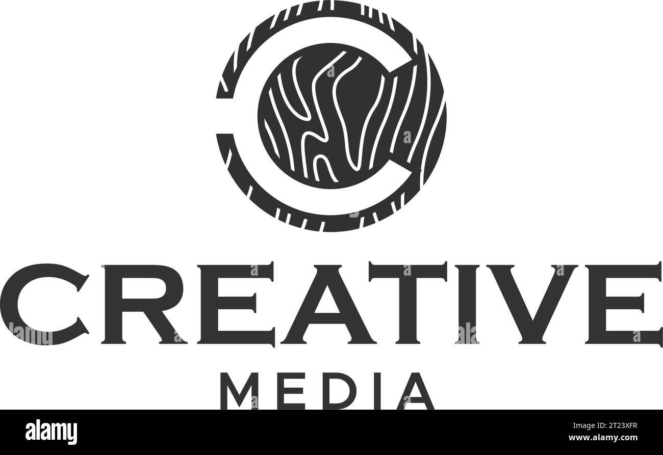 Minimalist Letter Mark CREATIVE MEDIA logo design Stock Vector Image ...