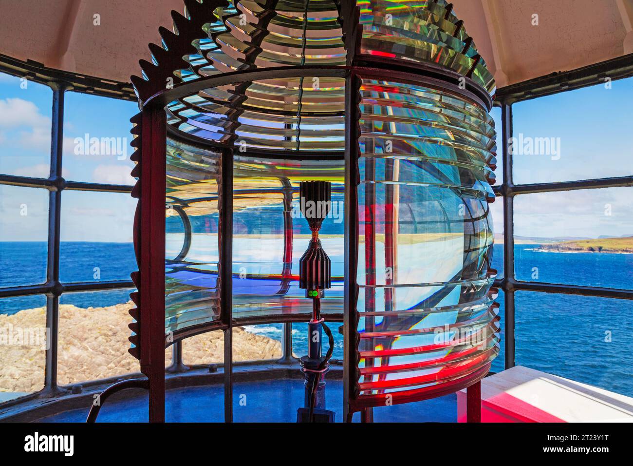 Lens in Broadhaven Lighthouse, Mullet Penisula, County Mayo, Ireland ...