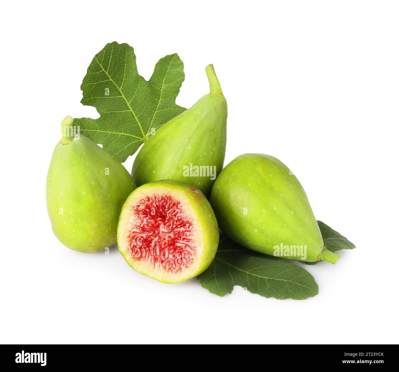 Green figs isolated leaves hi-res stock photography and images - Alamy