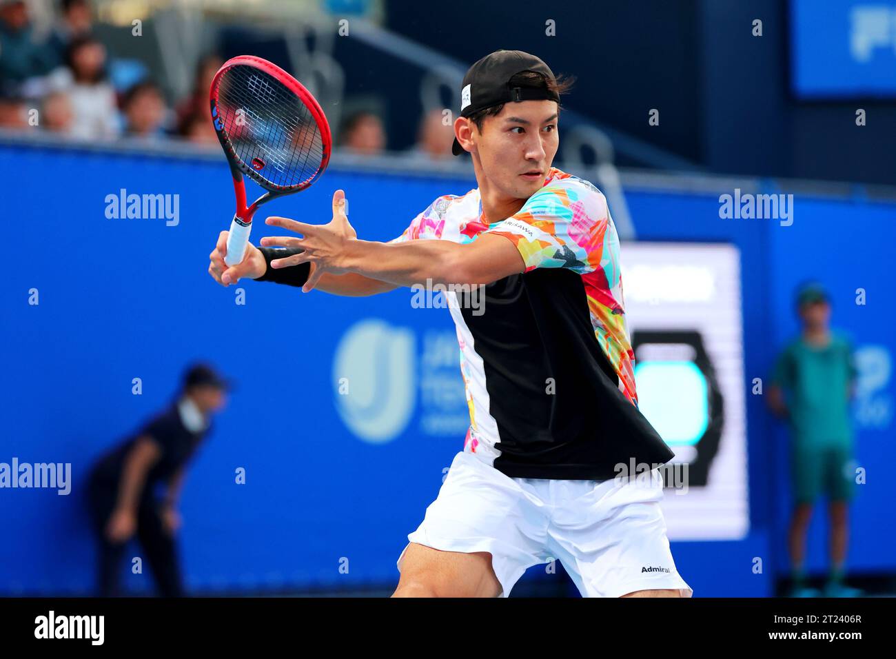 Ariake Coliseum, Tokyo, Japan. 16th Oct, 2023. Yosuke Watanuki (JPN), OCTOBER 16, 2023 - Tennis ...