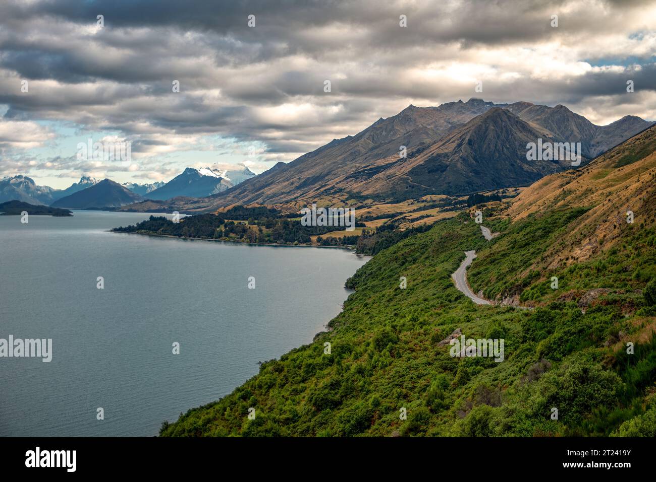 The road to Glenorchy,, Lake Wakitipu, Queenstown, New Zealand ...