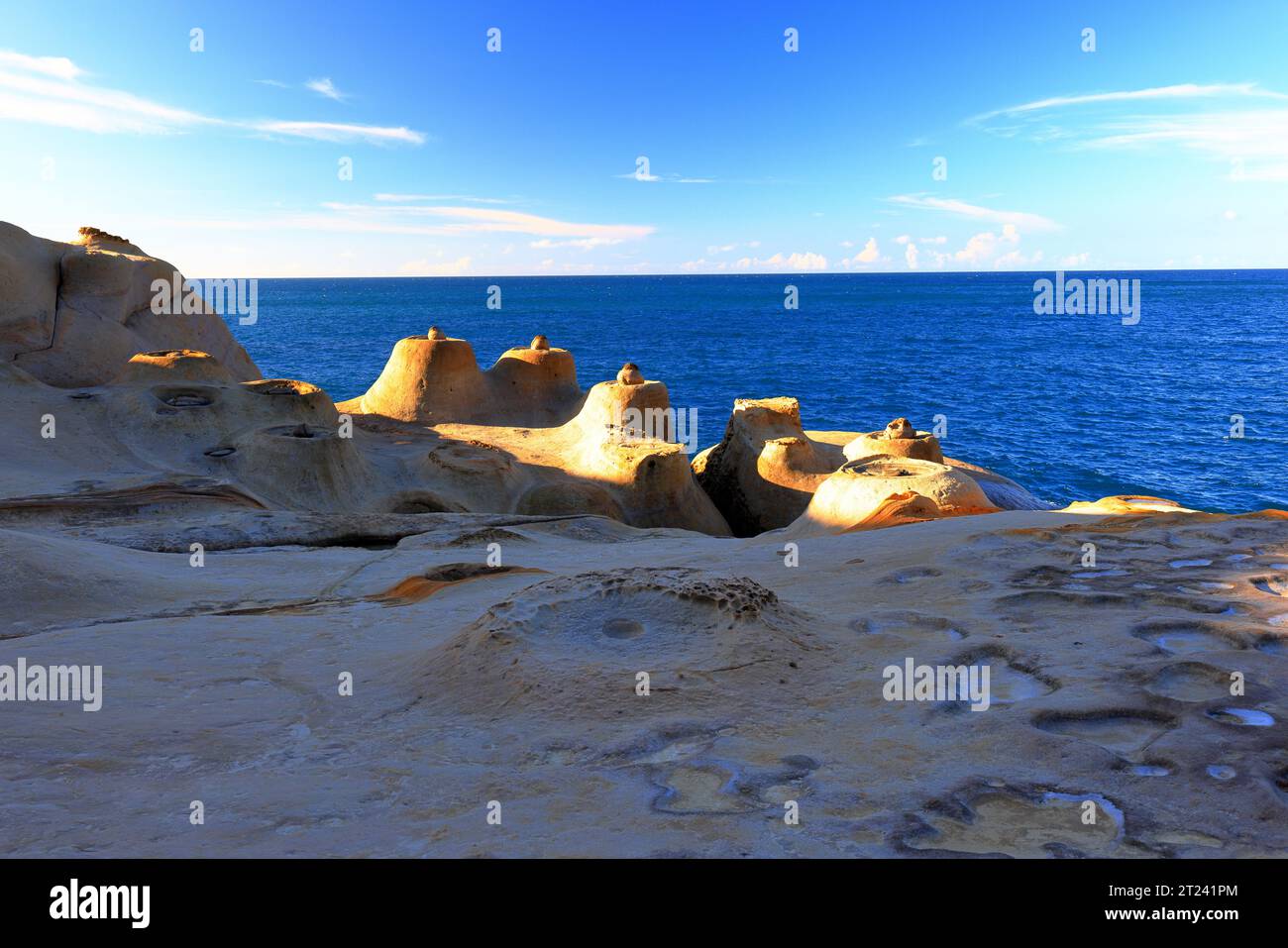 Natural rock formation at Yehliu Geopark, one of most famous wonders in ...