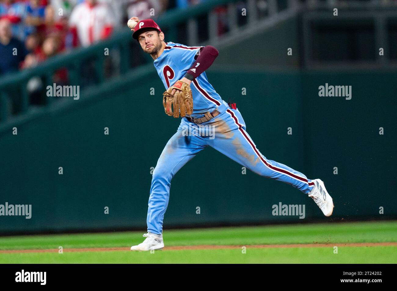 Philadelphia Phillies Shortstop Trea Turner In Action During Game 4 Of A Baseball Nl Division