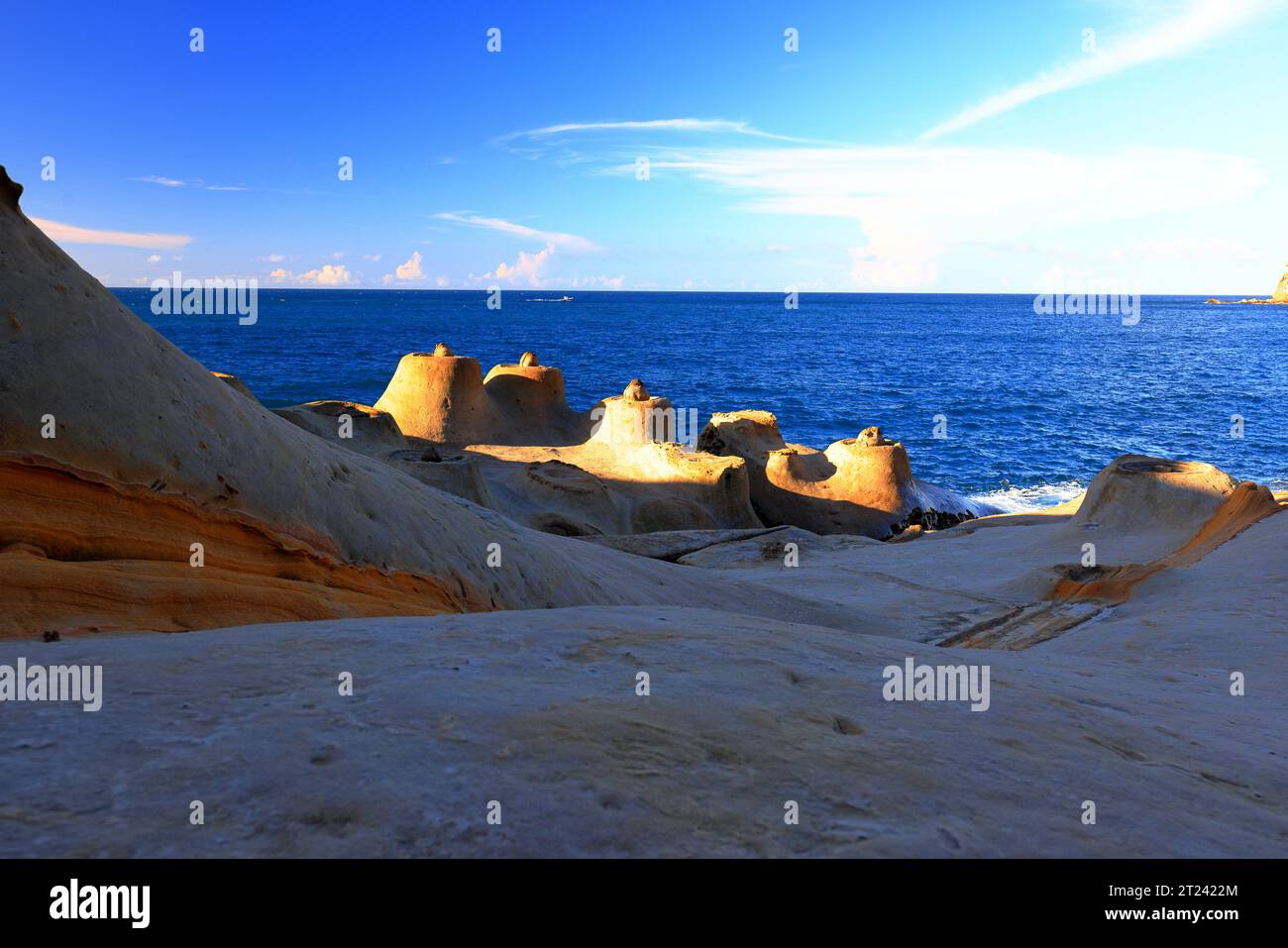 Natural rock formation at Yehliu Geopark, one of most famous wonders in ...