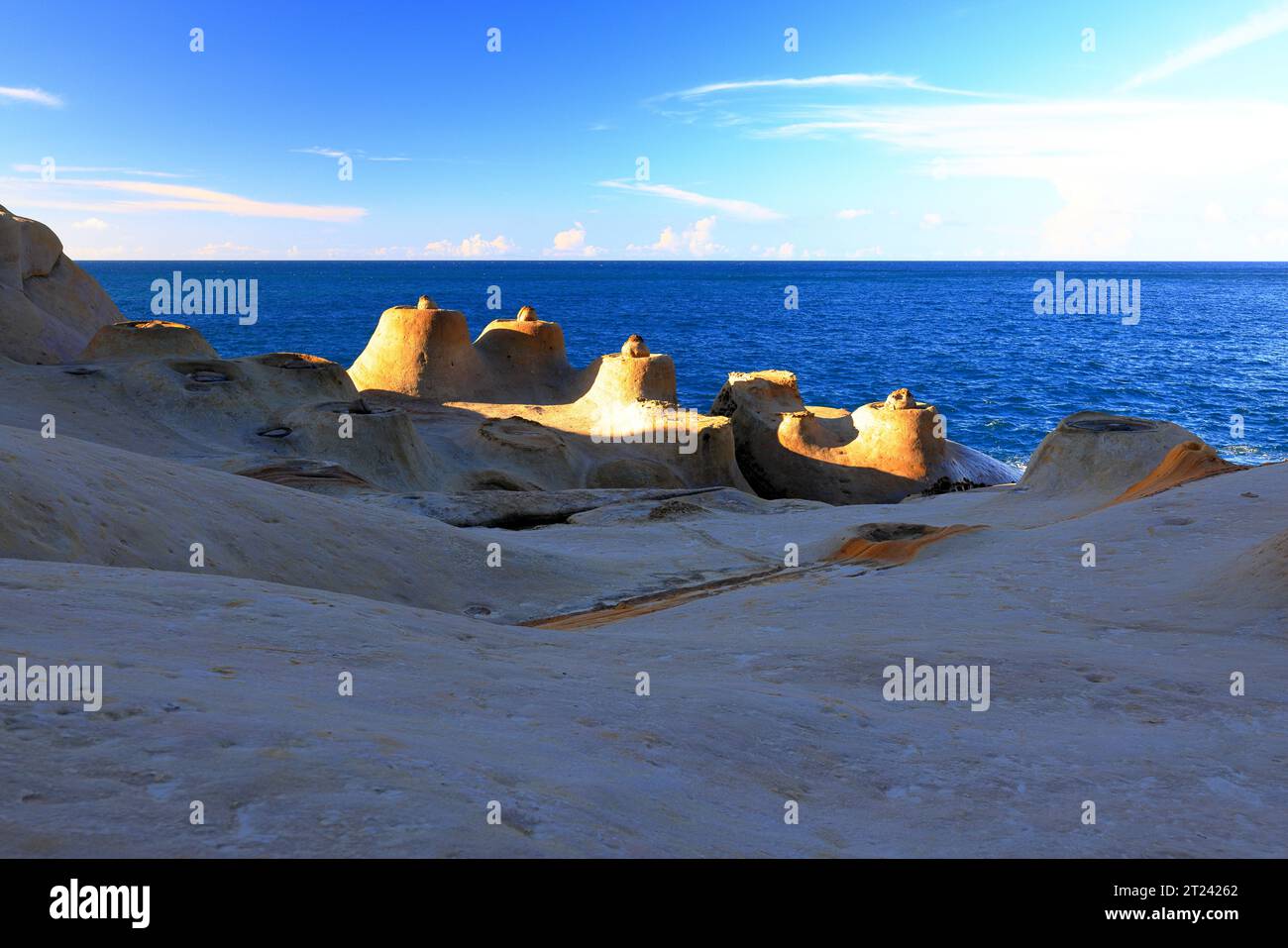 Natural rock formation at Yehliu Geopark, one of most famous wonders in ...