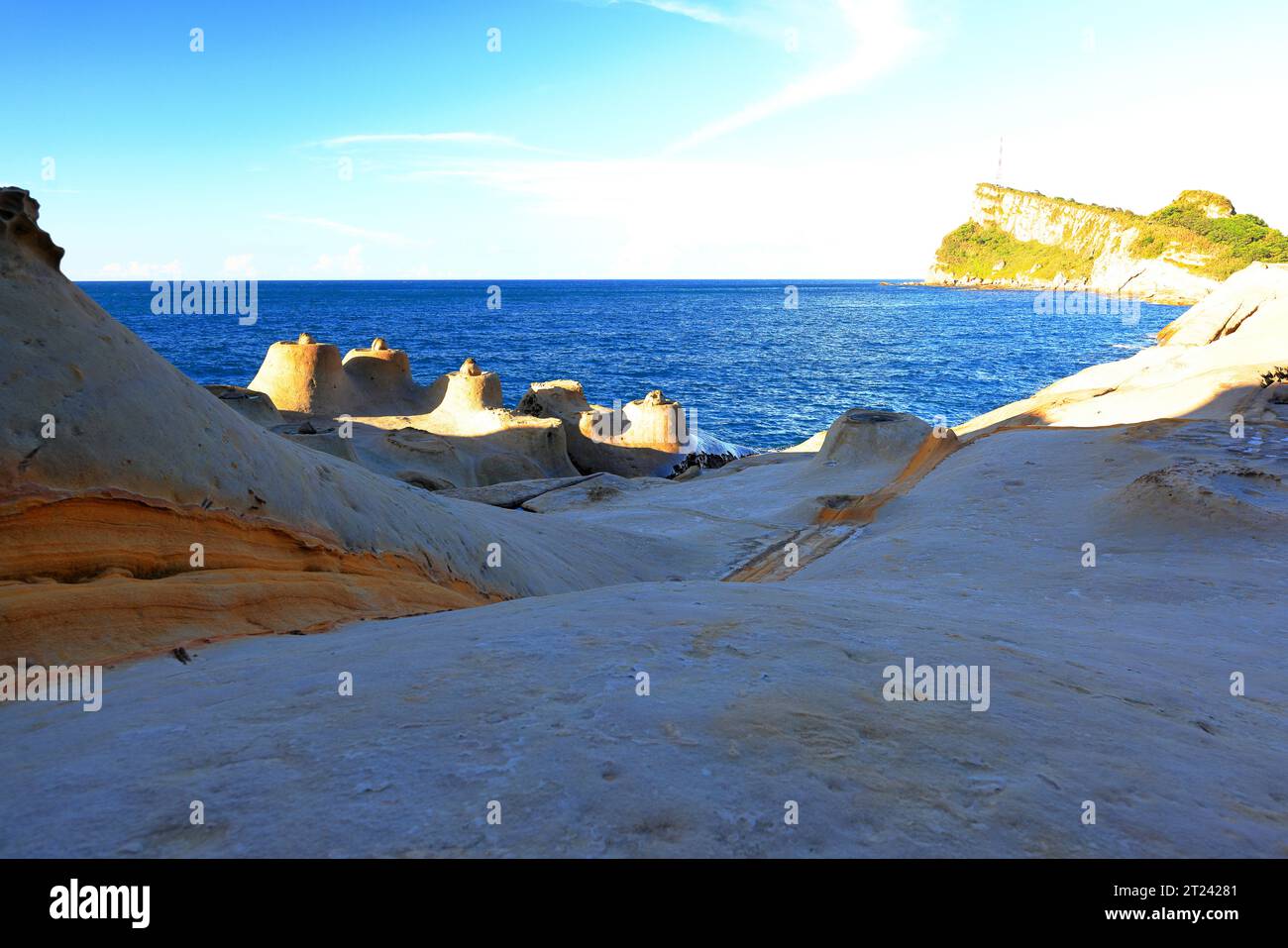 Natural rock formation at Yehliu Geopark, one of most famous wonders in ...