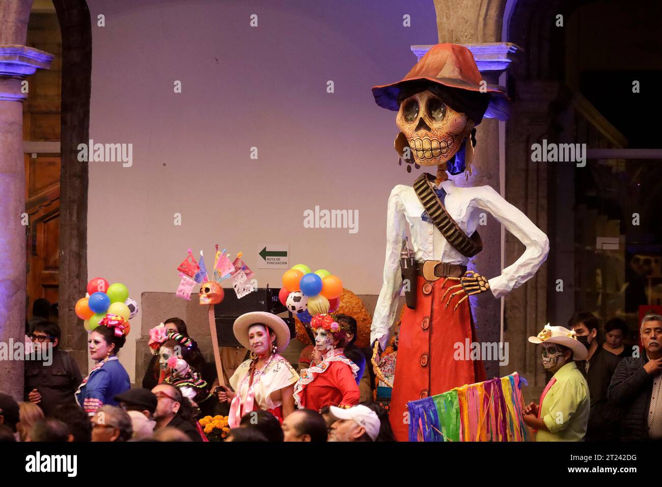Mexico City, Mexico. 16th Oct, 2023. People characterized as death ...