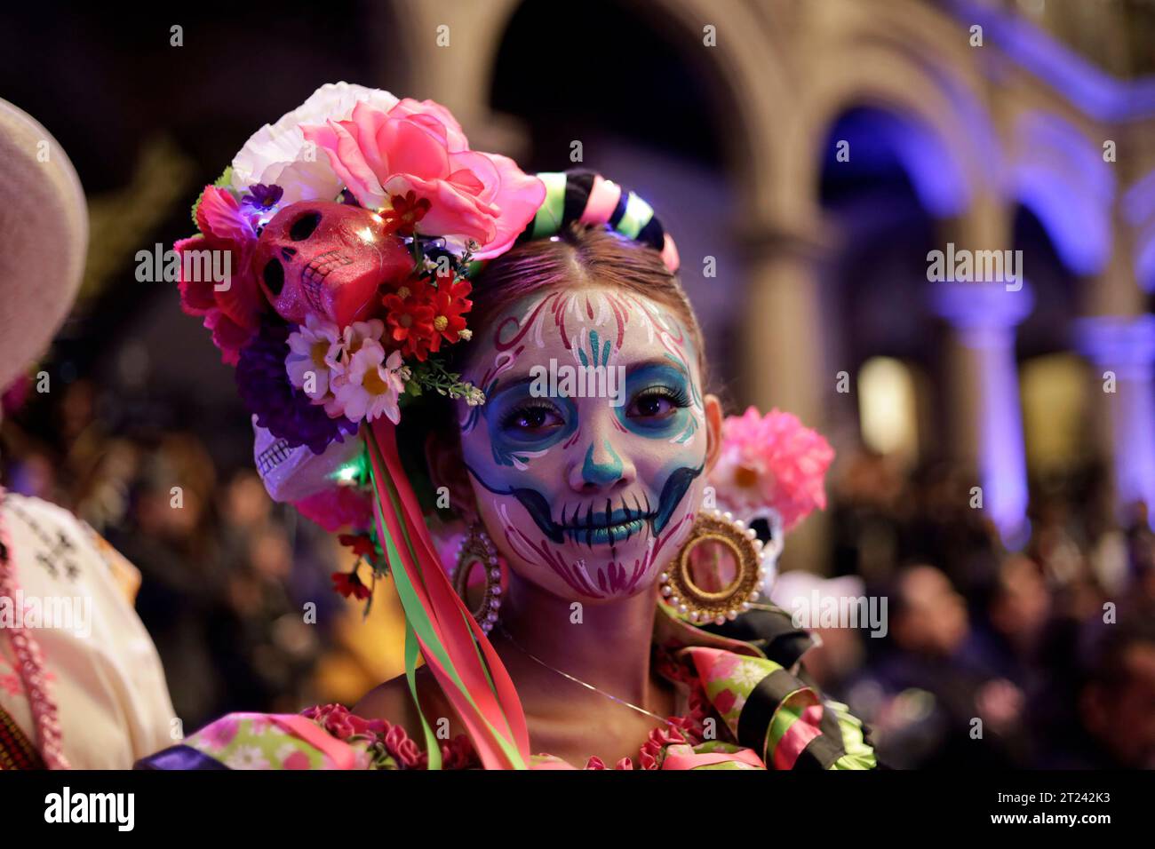 Mexico City, Mexico. 16th Oct, 2023. People characterized as death ...