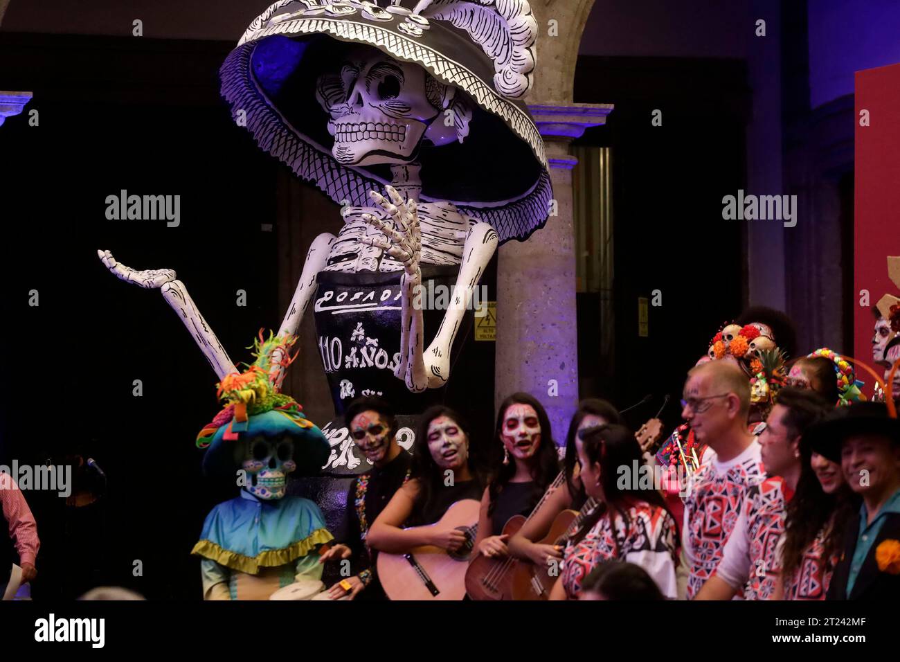 Mexico City, Mexico. 16th Oct, 2023. People characterized as death ...