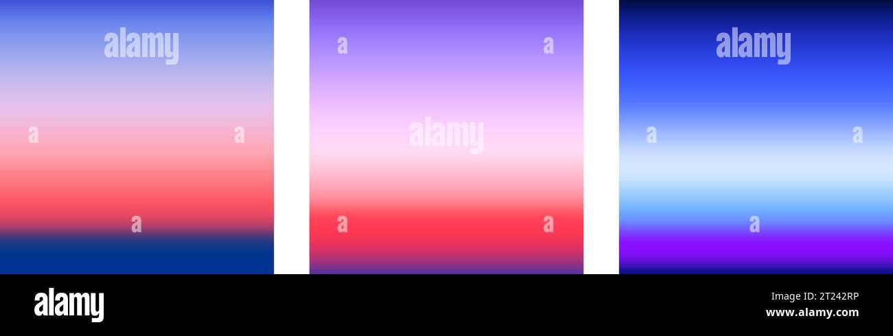 Sunrise or sunset colorful gradients background set. Smooth blurred ...