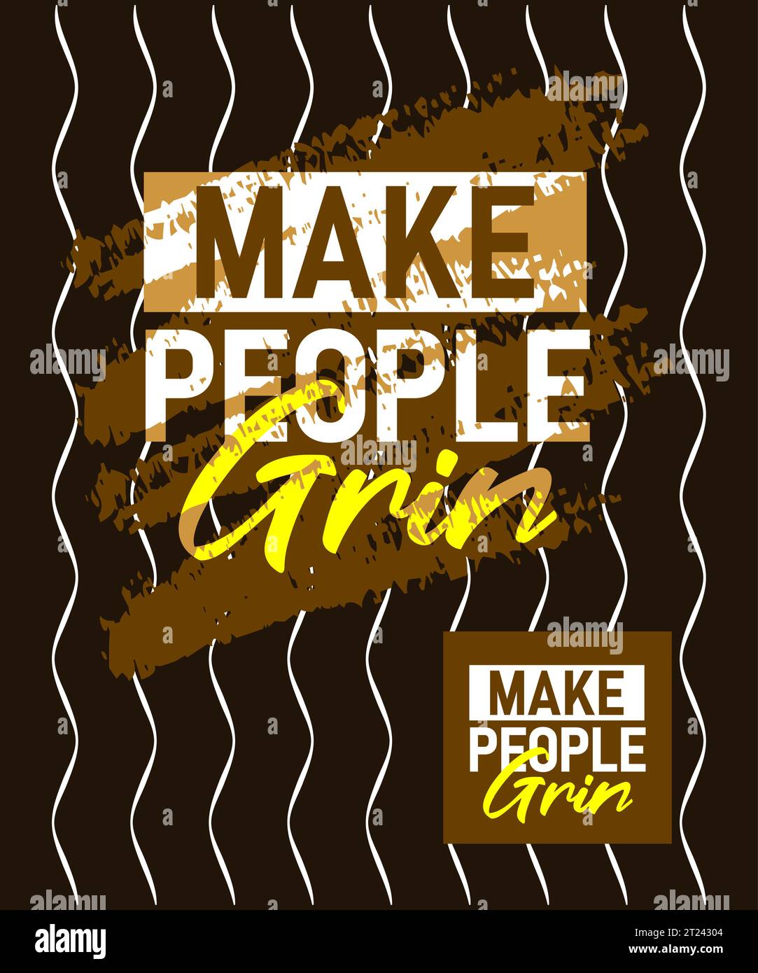 Make People Grin Motivational Stroke Typepace Design Short Phrases