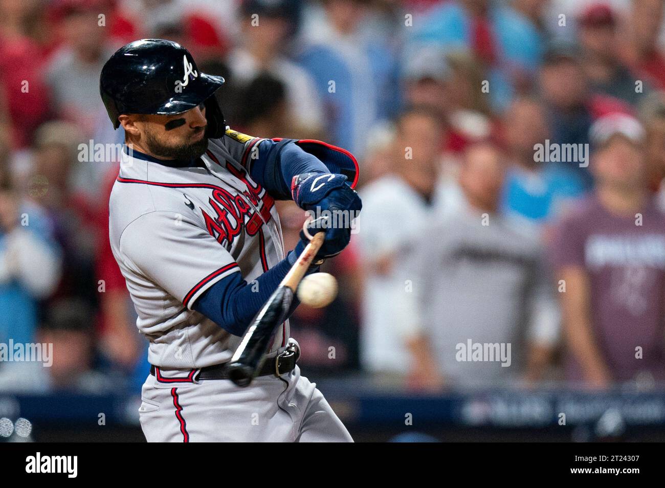 Atlanta Braves' Kevin Pillar in action during Game 4 of a baseball NL Division Series against ...