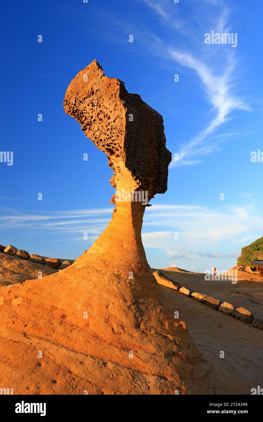 Natural rock formation at Yehliu Geopark, one of most famous wonders in ...