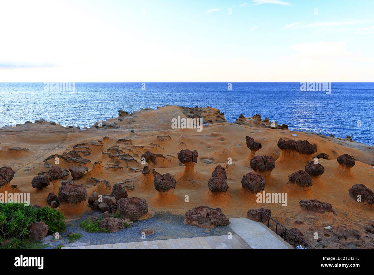 Natural rock formation at Yehliu Geopark, one of most famous wonders in ...