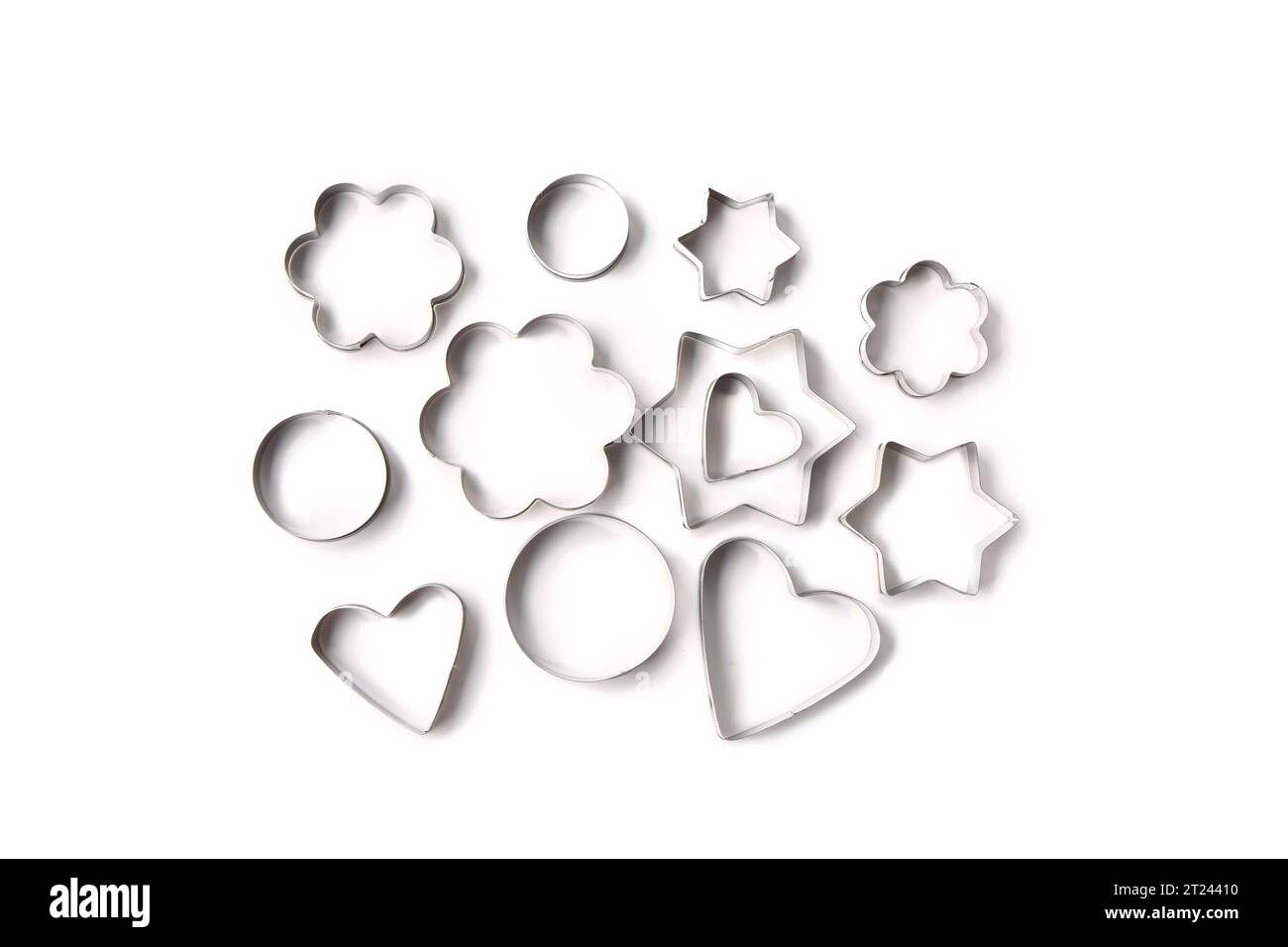 Different cookie cutters isolated on white background Stock Photo - Alamy