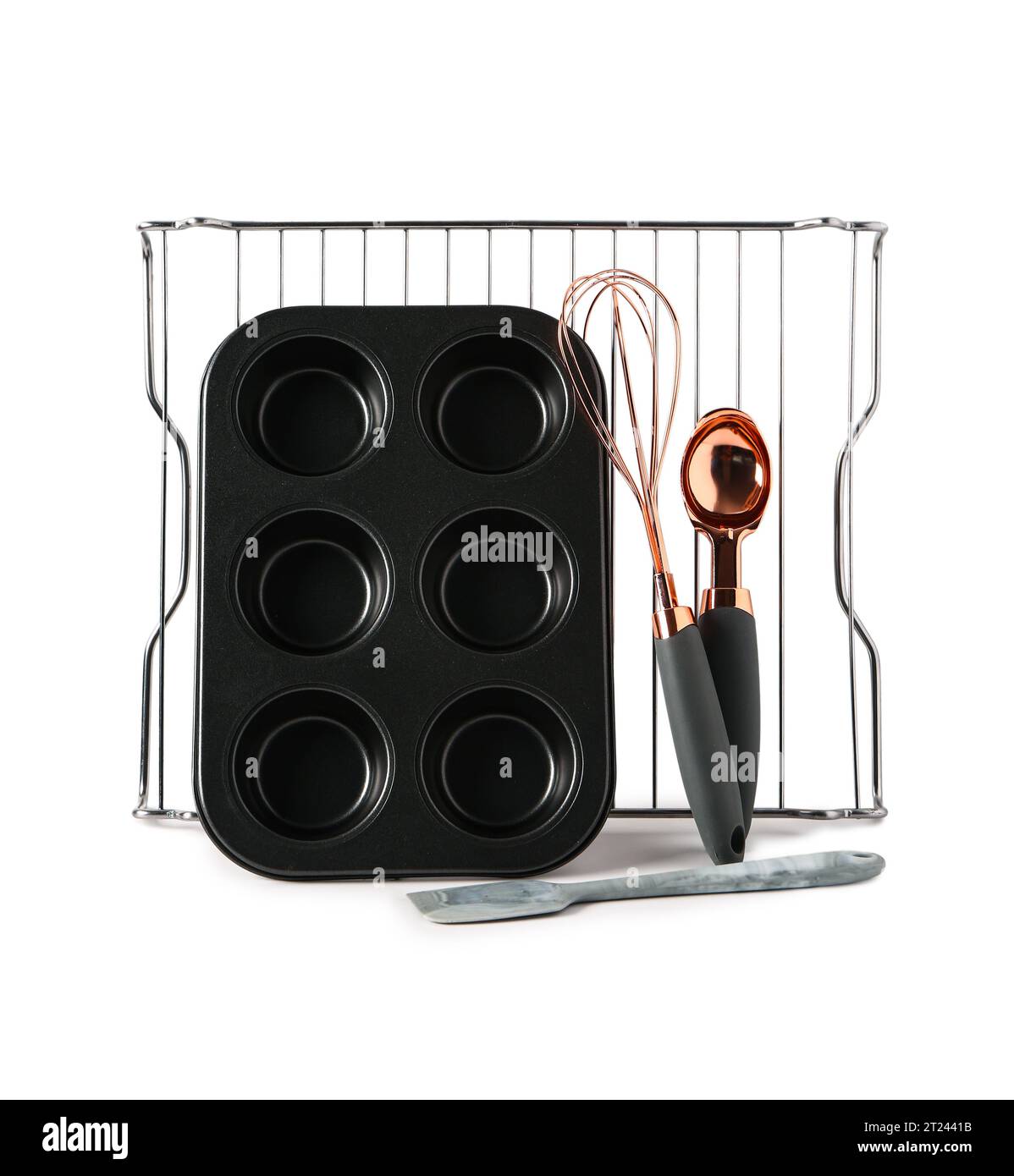 Baking form and utensils isolated on white background Stock Photo - Alamy