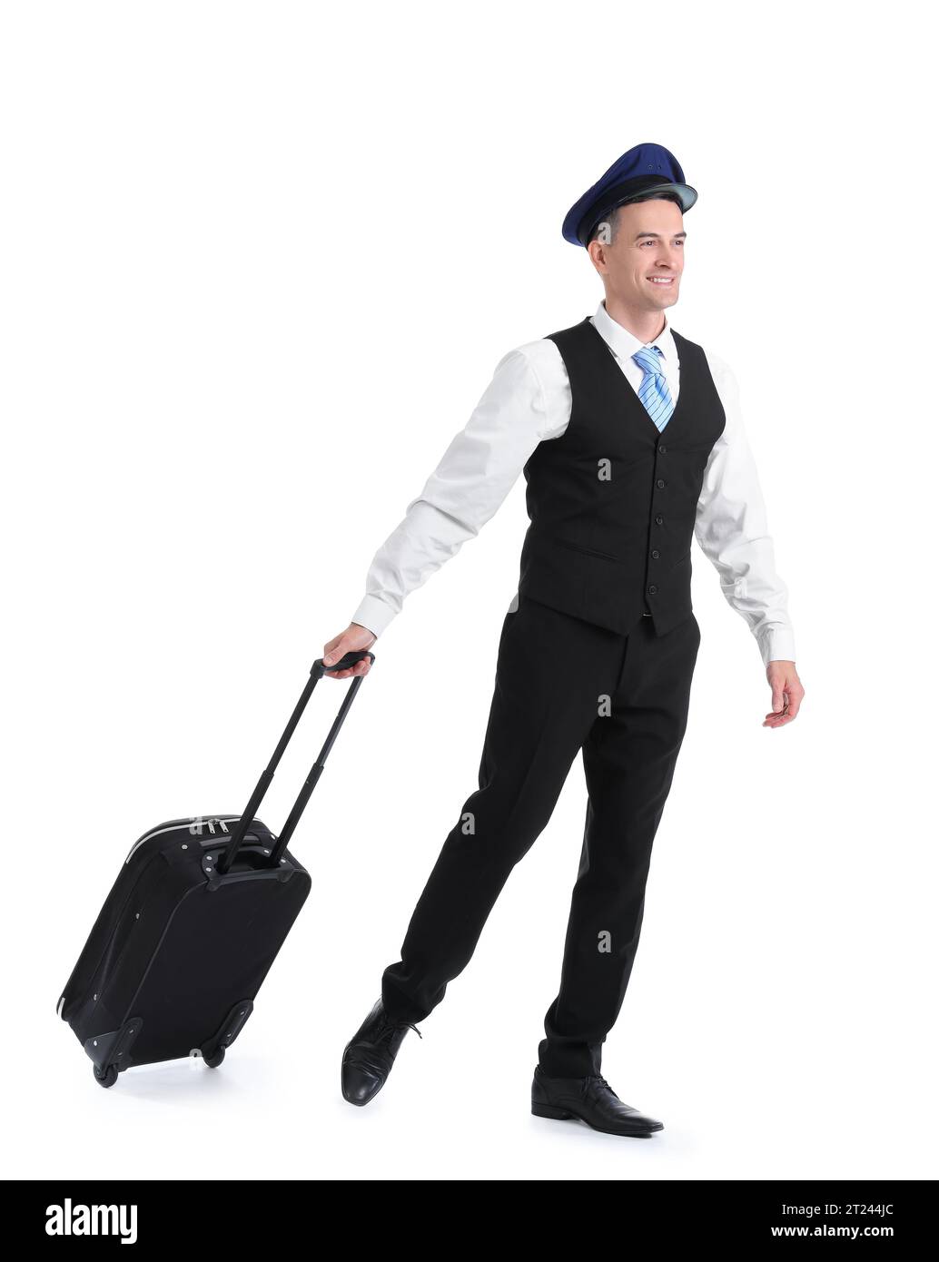 Male flight attendant isolated on white hi-res stock photography and ...