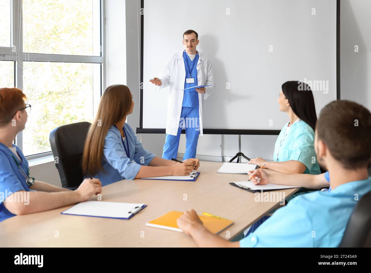Group of medical students at lecture Stock Photo - Alamy